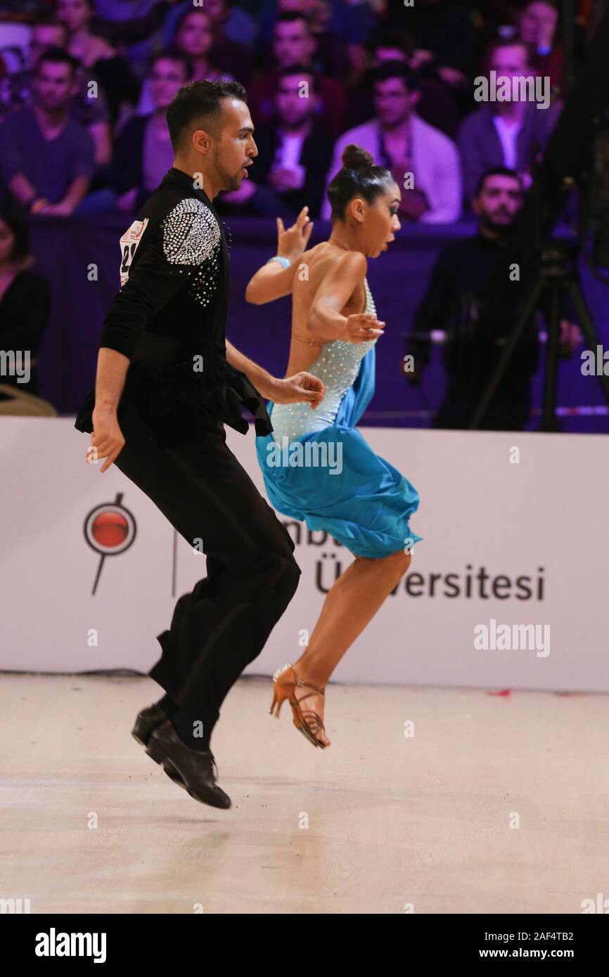 ISTANBUL, TURKEY - NOVEMBER 23, 2019: Dancers perform during WDSF World ...