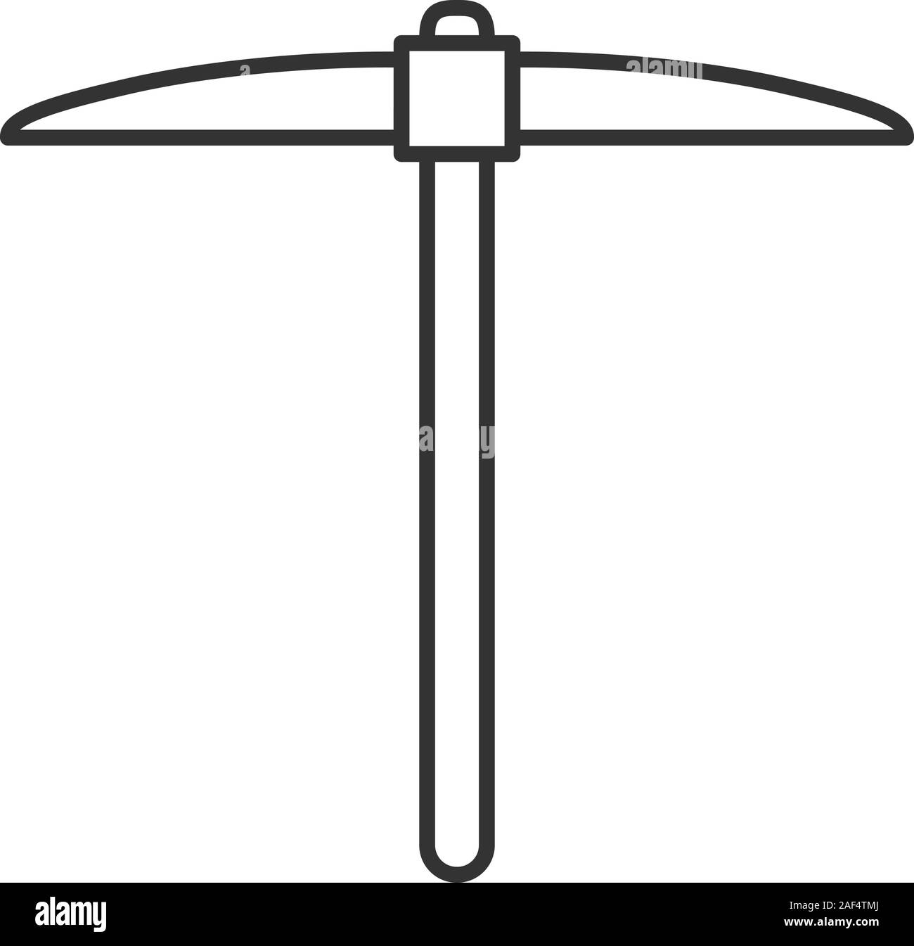 Navvy pick linear icon. Mining. Thin line illustration. Pick axe. Contour symbol. Vector ...