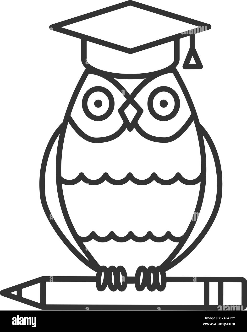 School Owl Clipart Black And White