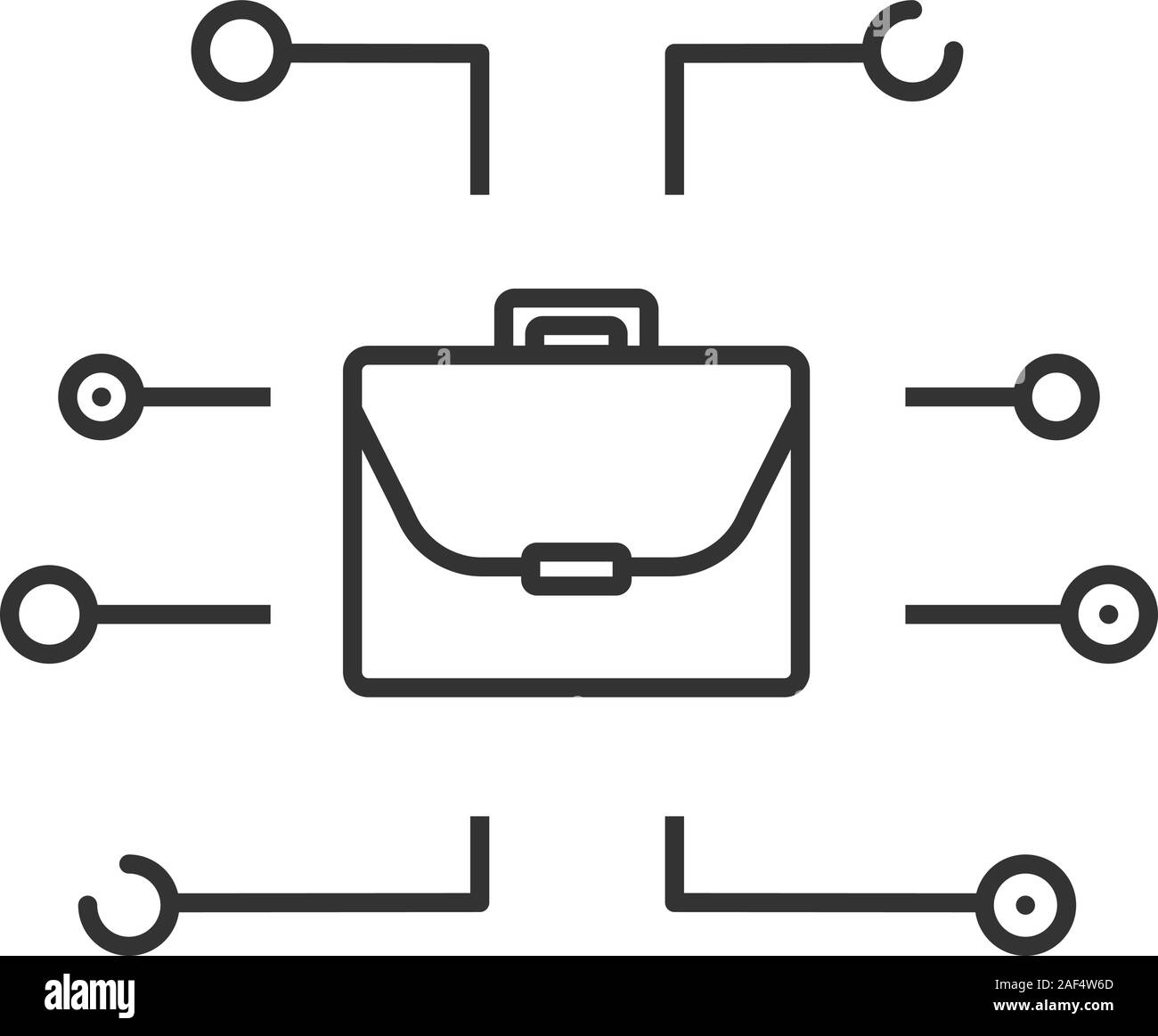 Freelancing linear icon. Digital business. Thin line illustration ...