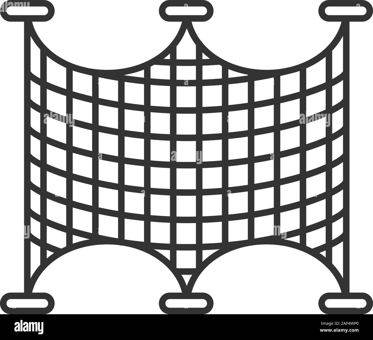 Fishing nets linear icon. Thin line illustration. Angling equipment ...