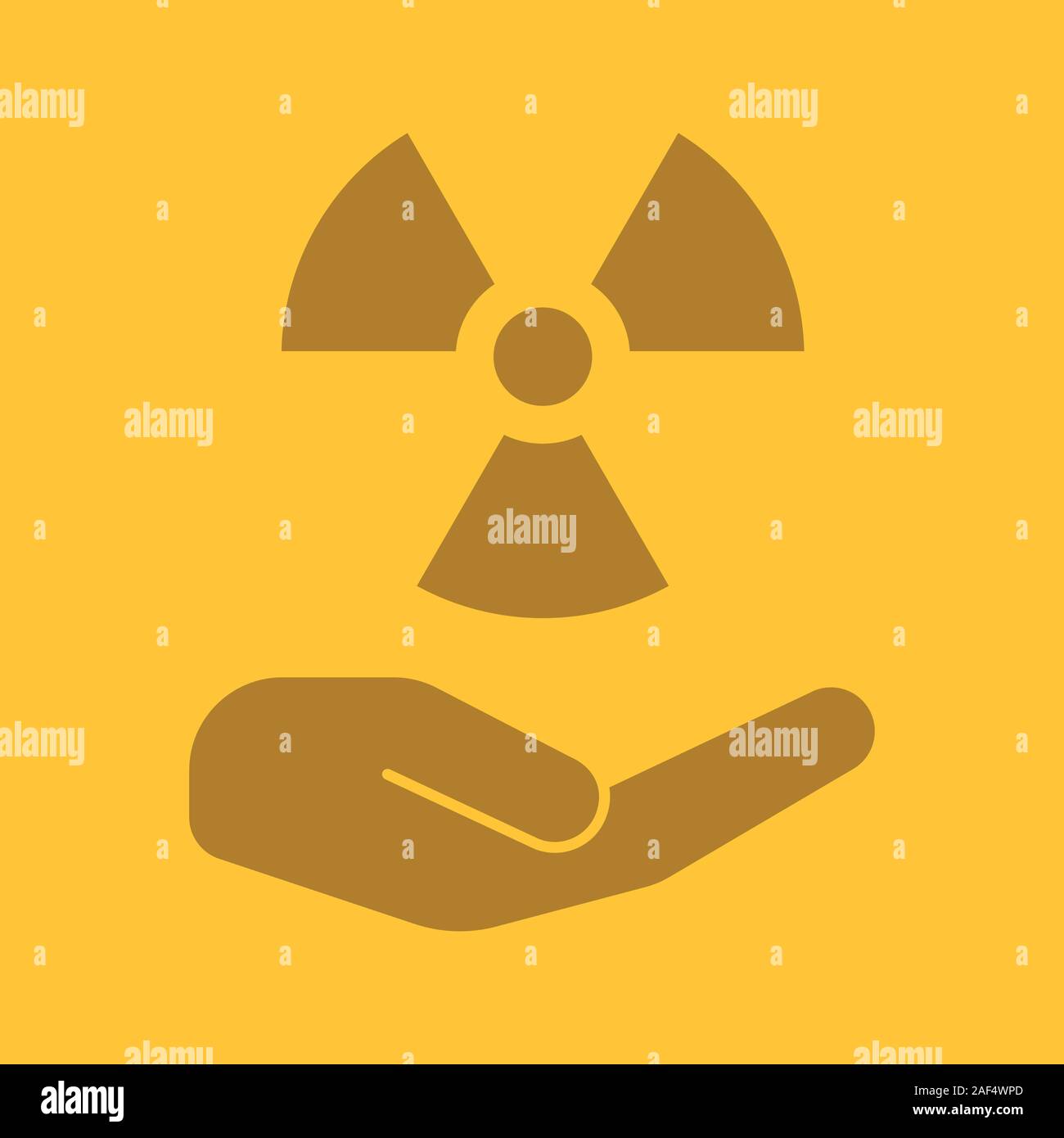 Open with atomic power sign glyph color icon. Atomic energy using ...