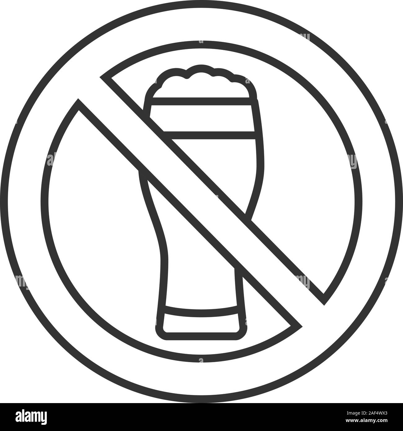 Alcohol ban sign Black and White Stock Photos & Images - Alamy