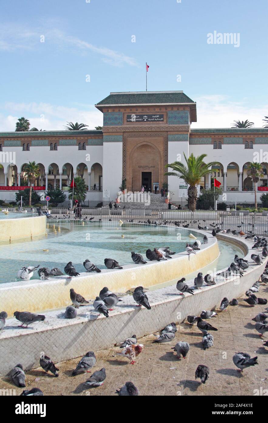 Mohammed V Square, looking towards the Court House, Casablanca, Morocco ...