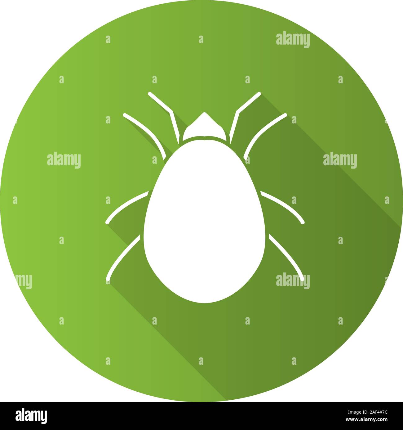 Mite Flat Design Long Shadow Glyph Icon Acari Vector Silhouette