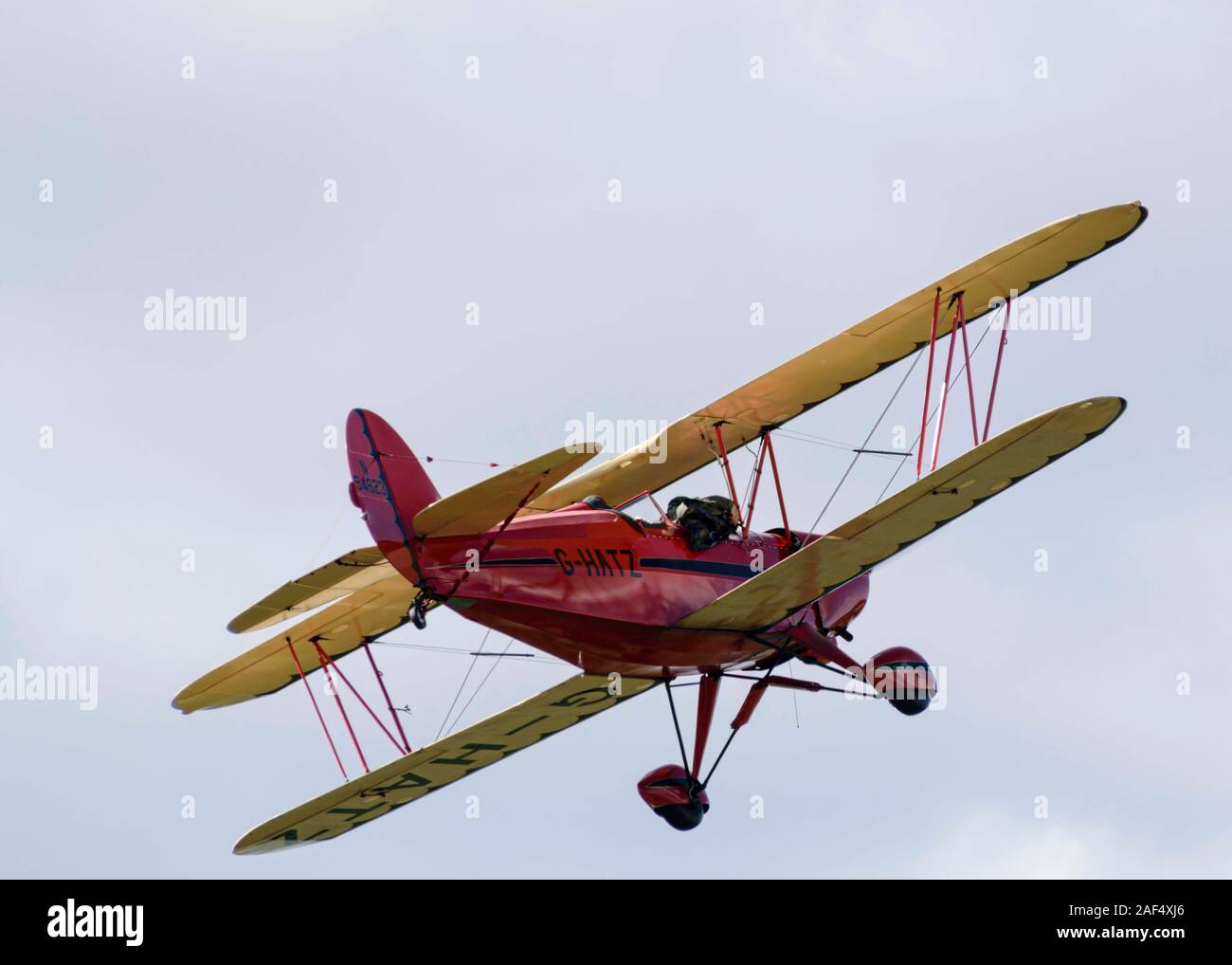 UK, Quorn - June 2015: G-Hatz Fixed wing single engine propeller plane ...