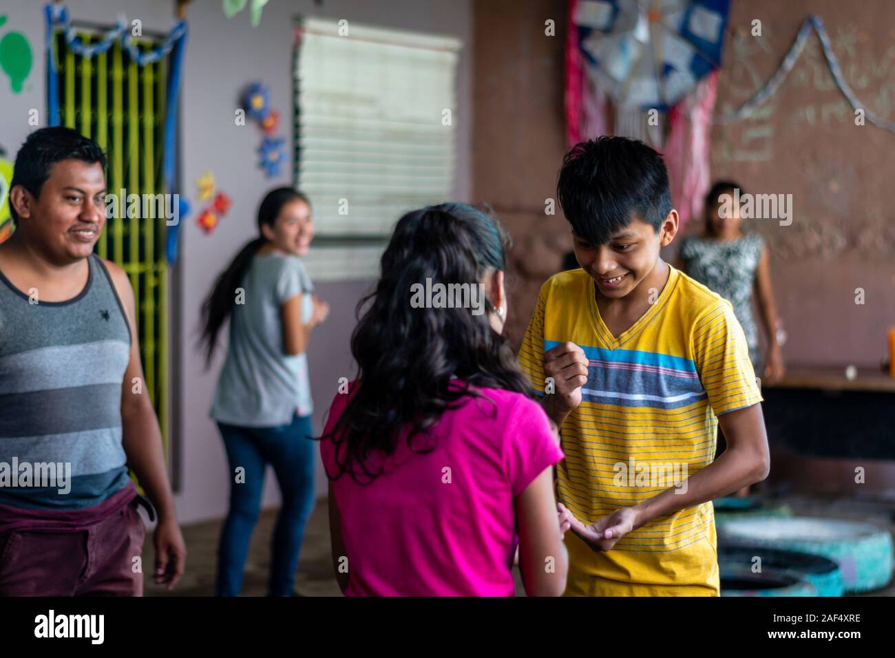 Hispanic children playing games in Santa Rosa Guatemala Stock Photo - Alamy