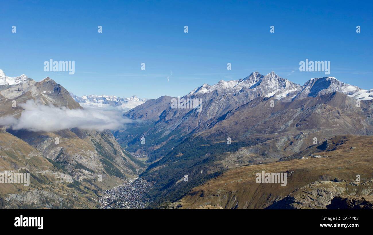 Aerial view zermatt ski resort hi-res stock photography and images - Alamy