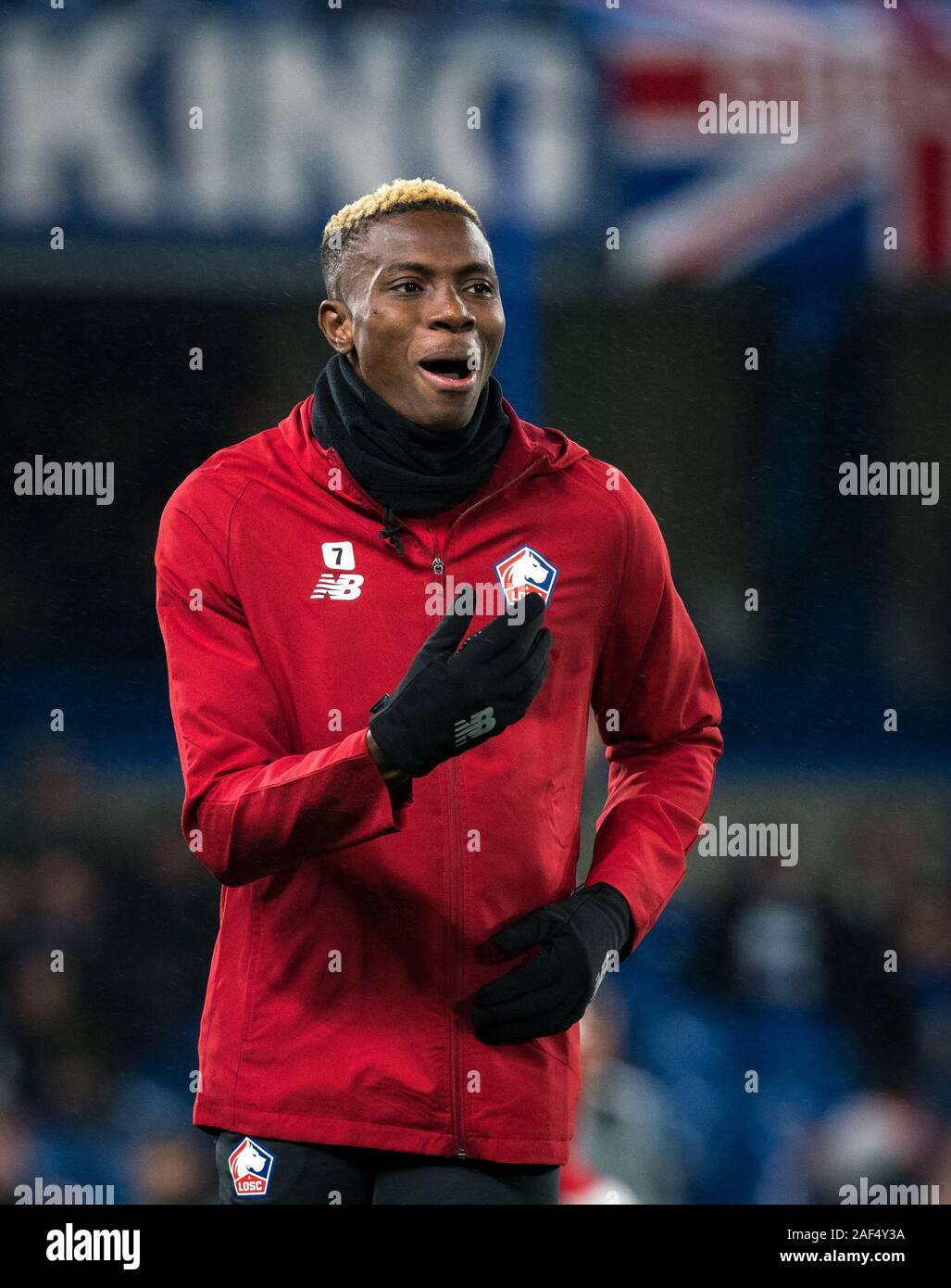 Victor Osimhen of Lille pre match during the UEFA Champions League ...