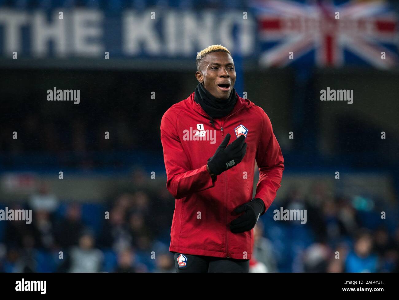 Victor Osimhen of Lille pre match during the UEFA Champions League ...