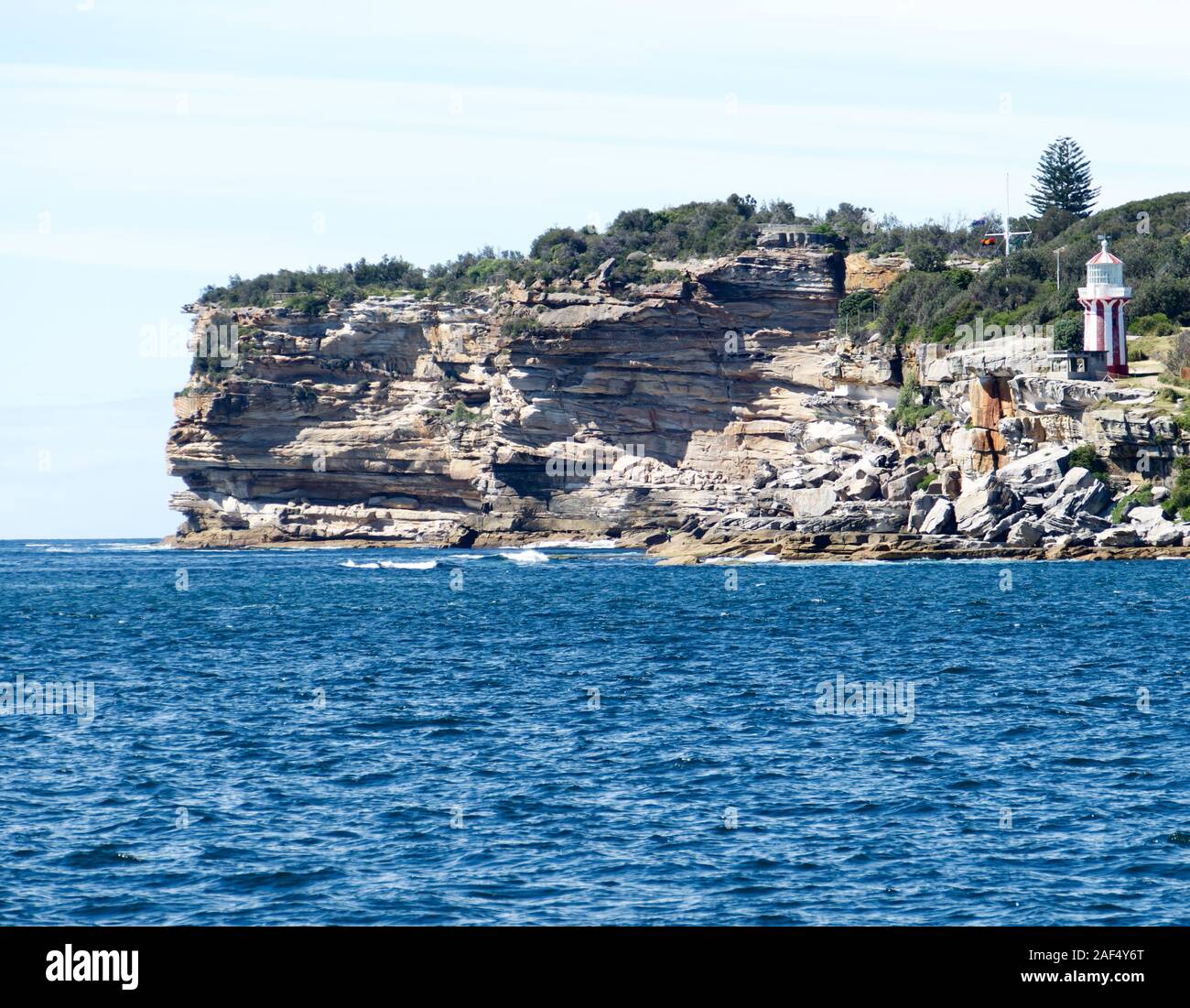 The historic Hornby Lighthouse is near Watsons Bay in Sydney Harbour ...