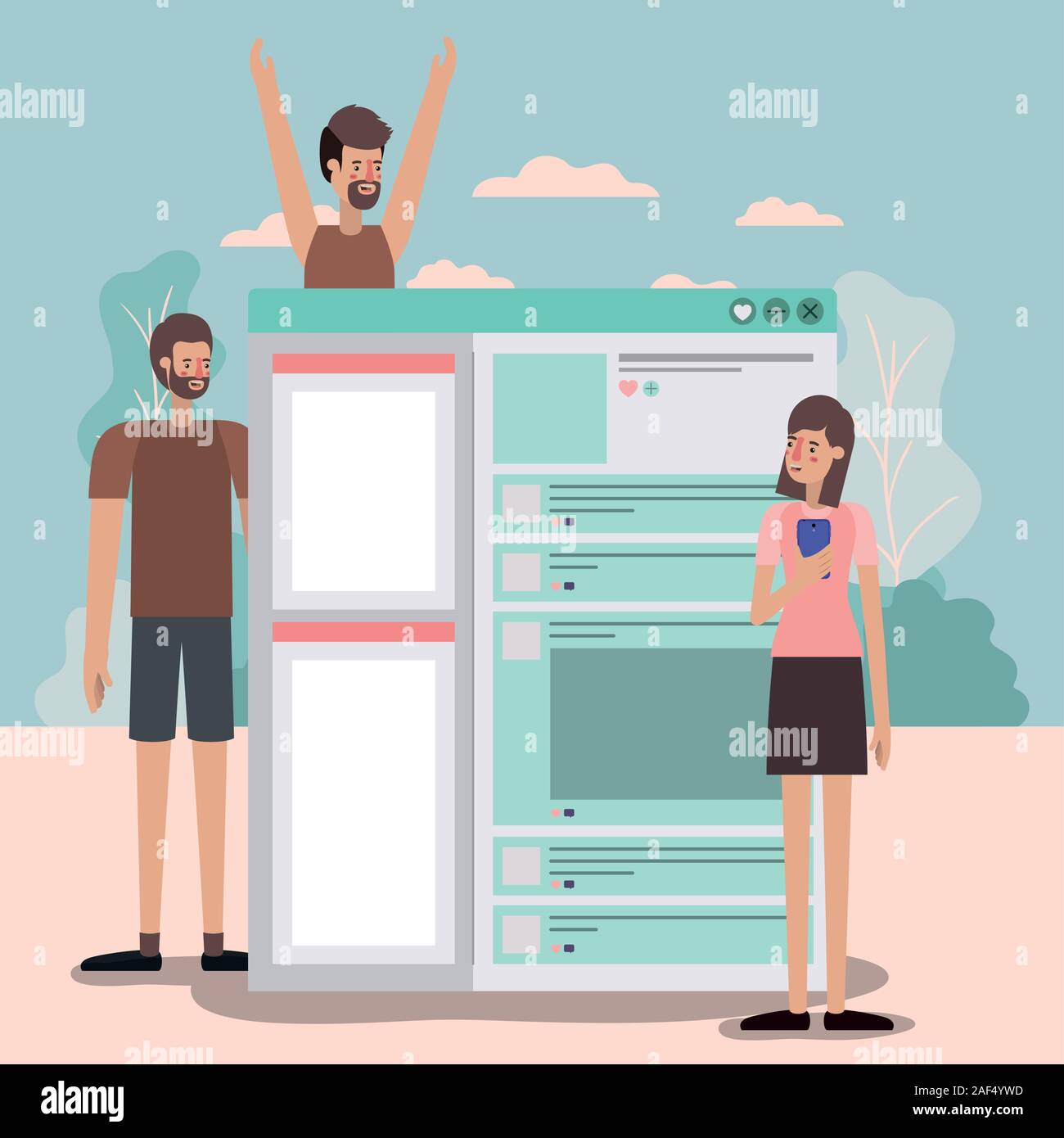 People and digital website vector design Stock Vector Image & Art - Alamy