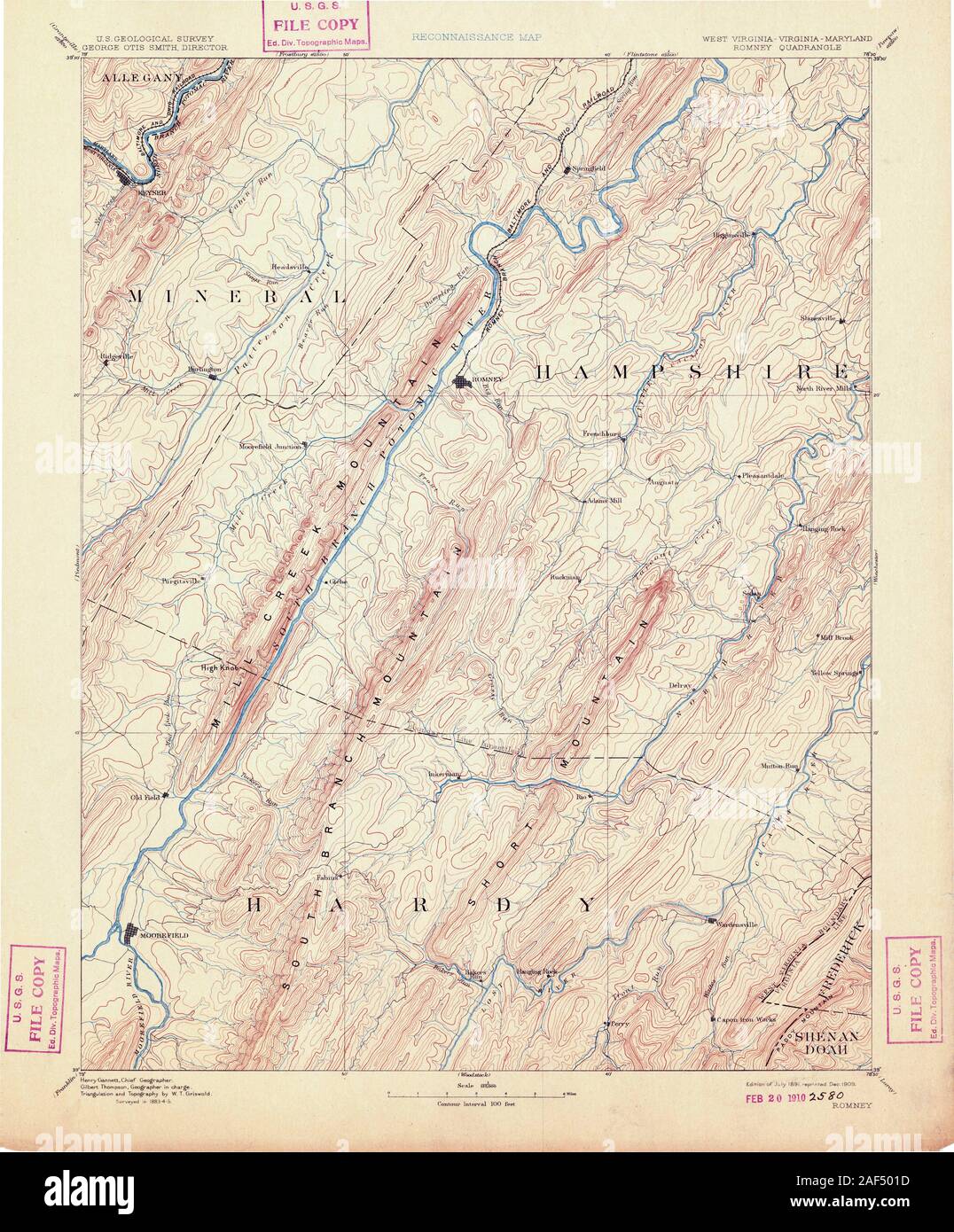 Map of romney hi-res stock photography and images - Alamy