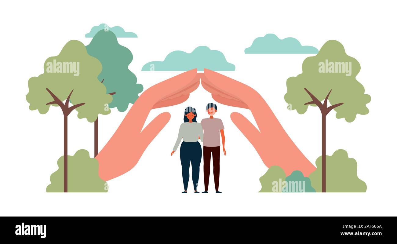 Woman and man protesting for human rights vector design Stock Vector ...