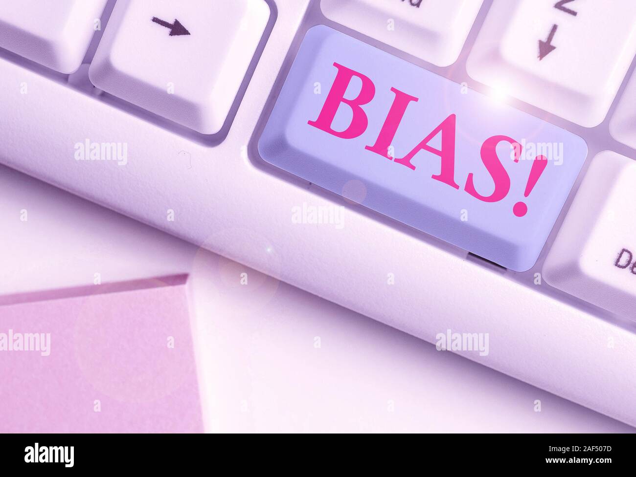 Writing note showing Bias. Business concept for inclination or ...