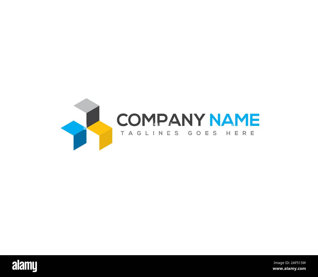 3 cube block in 3D effect Stock Vector Image & Art - Alamy