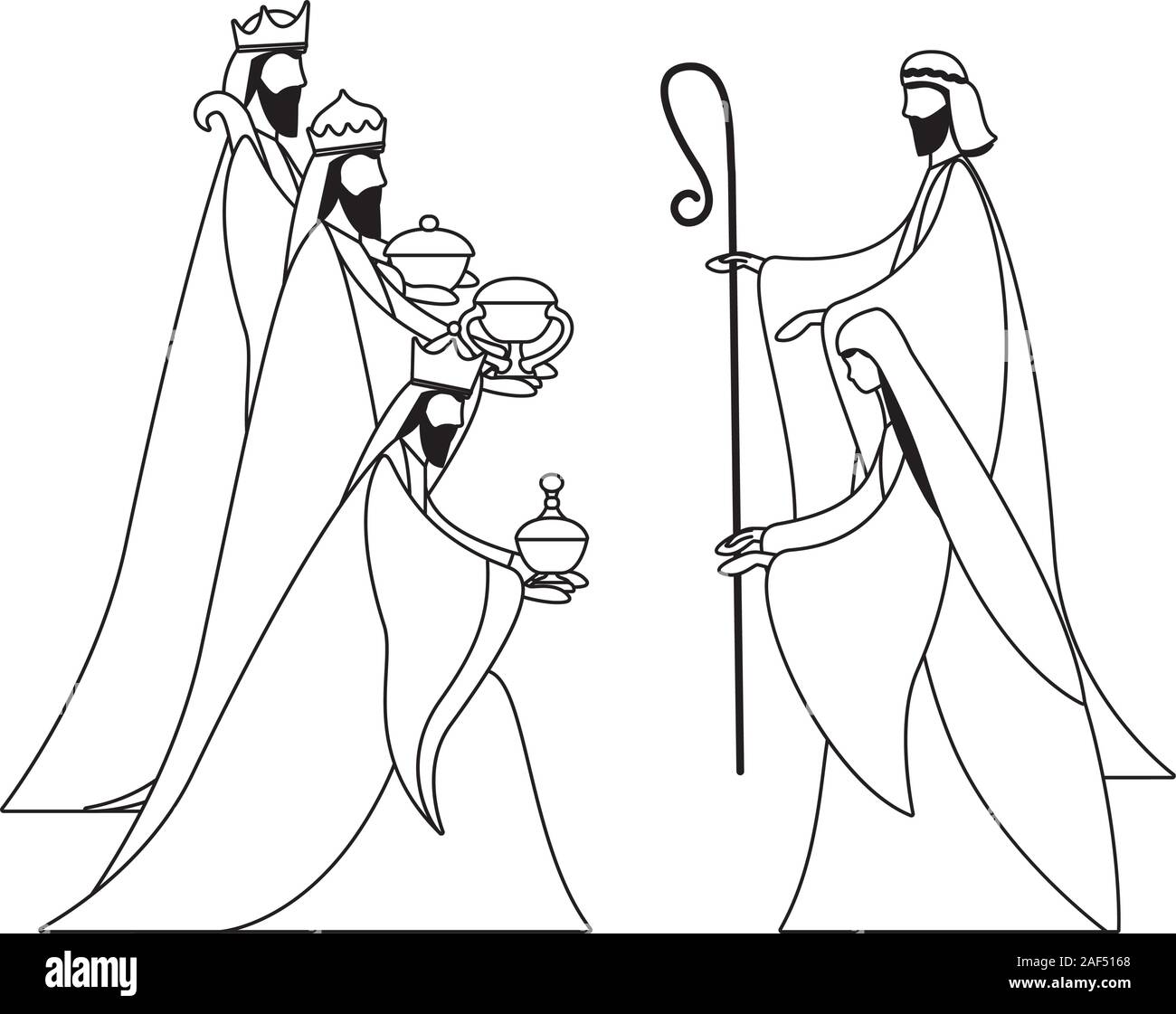 Three wise men mary Black and White Stock Photos & Images - Alamy