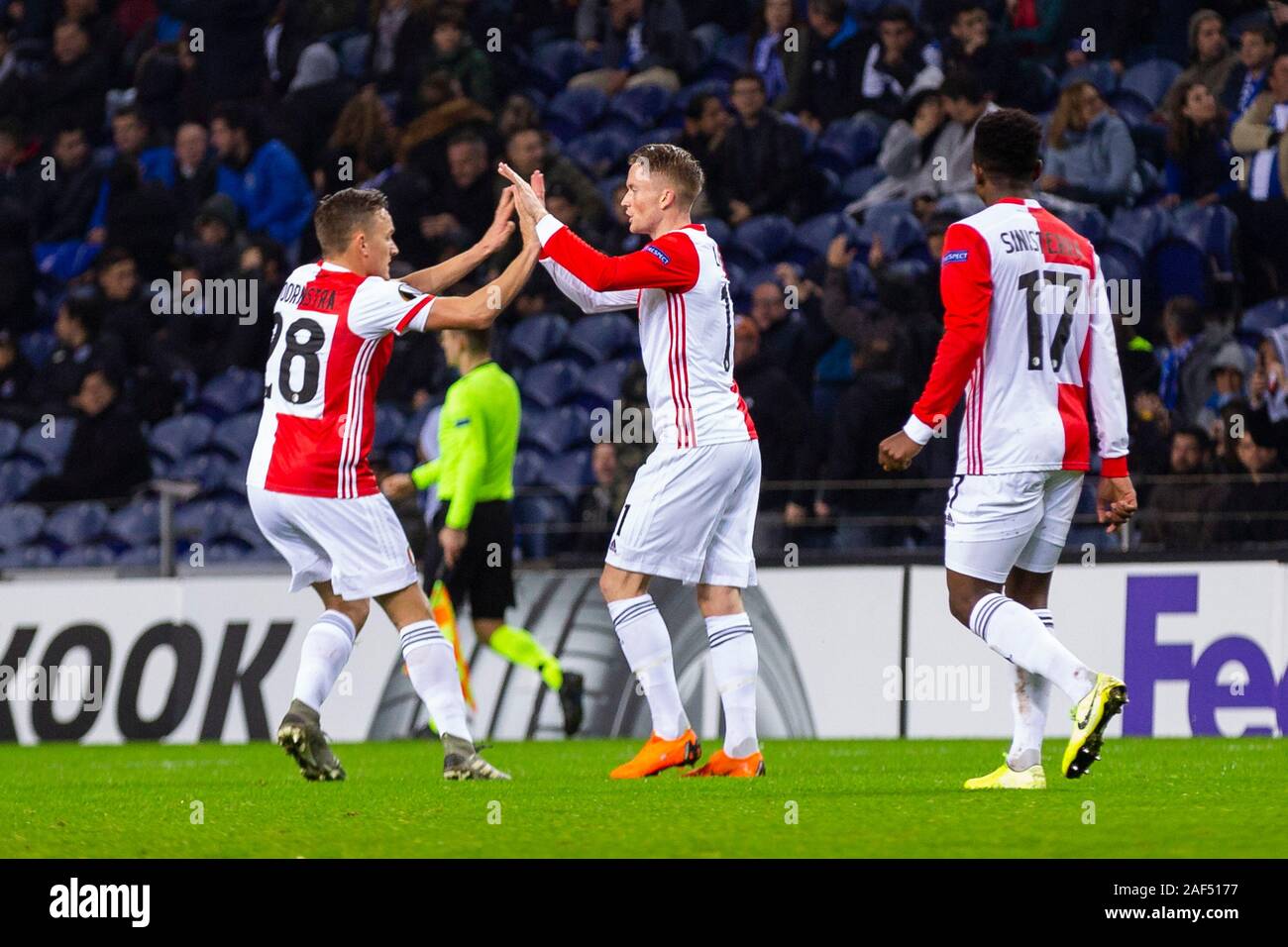 Feyenoord's player Sam Larsson is seen celebrating the second goal for ...