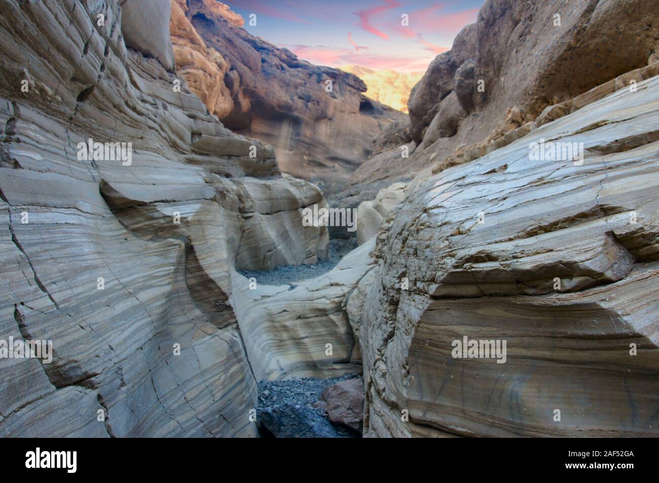 Inside Mosaic Canyon at Sunrise Stock Photo - Alamy