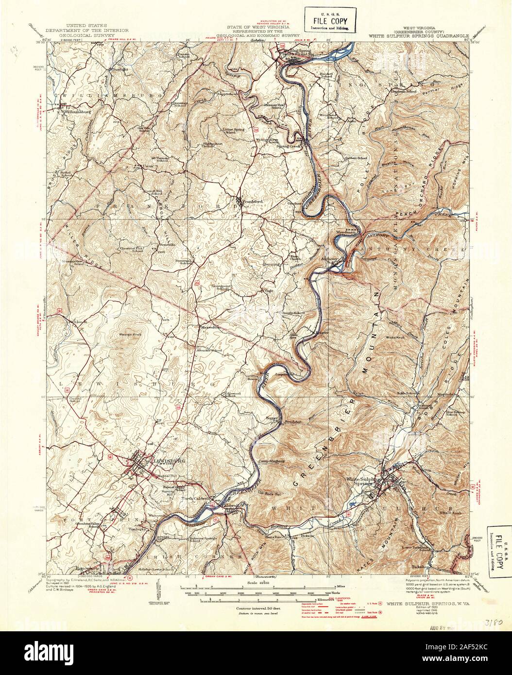 Map of white sulphur springs hi-res stock photography and images - Alamy