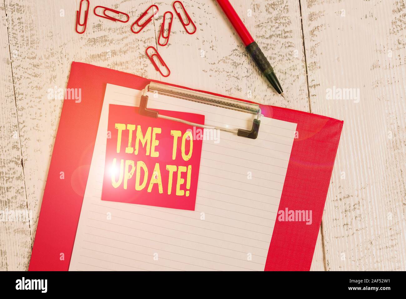 Word writing text Time To Update. Business photo showcasing this is ...