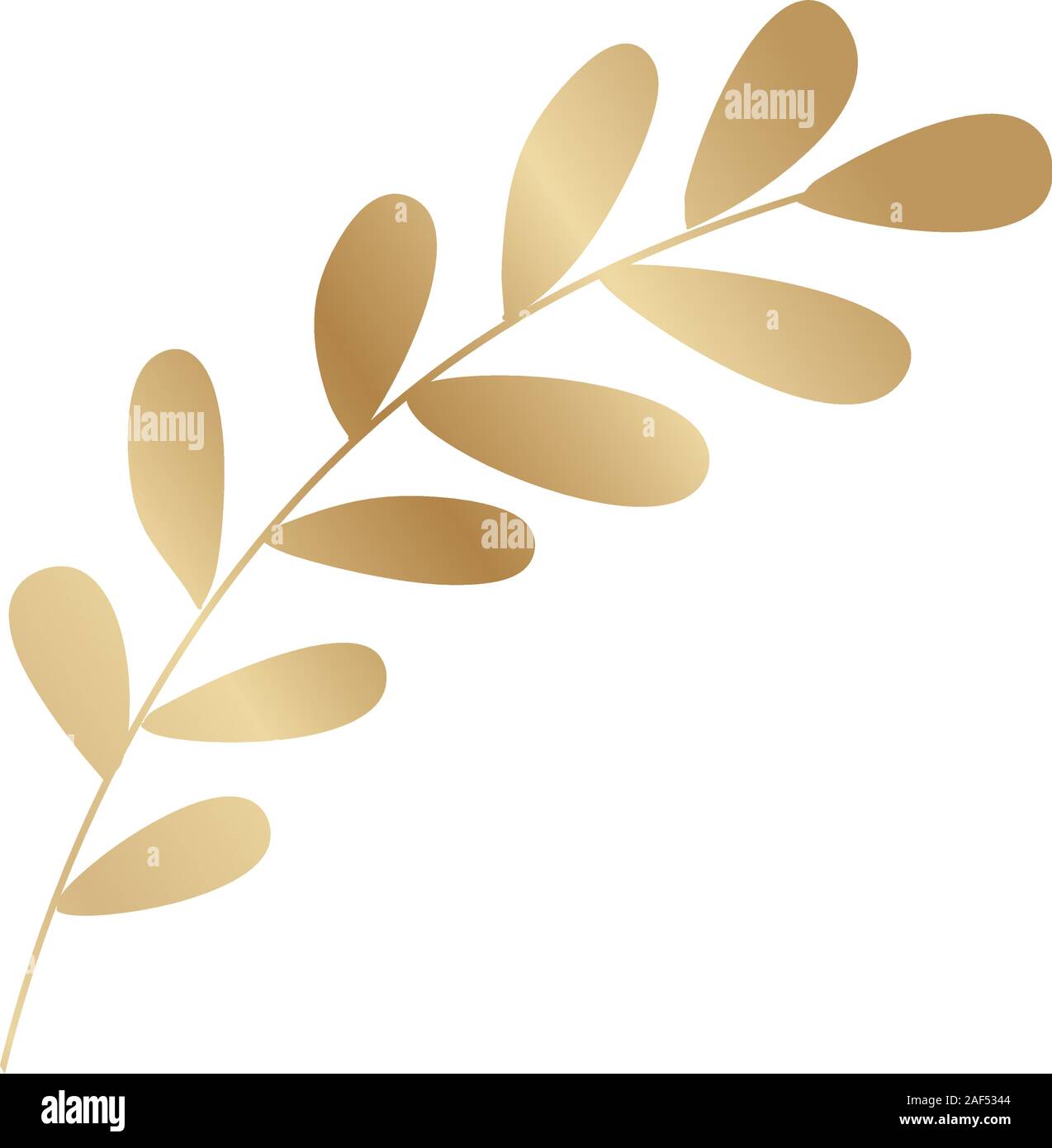 Isolated gold leaf plant vector design Stock Vector Image & Art - Alamy