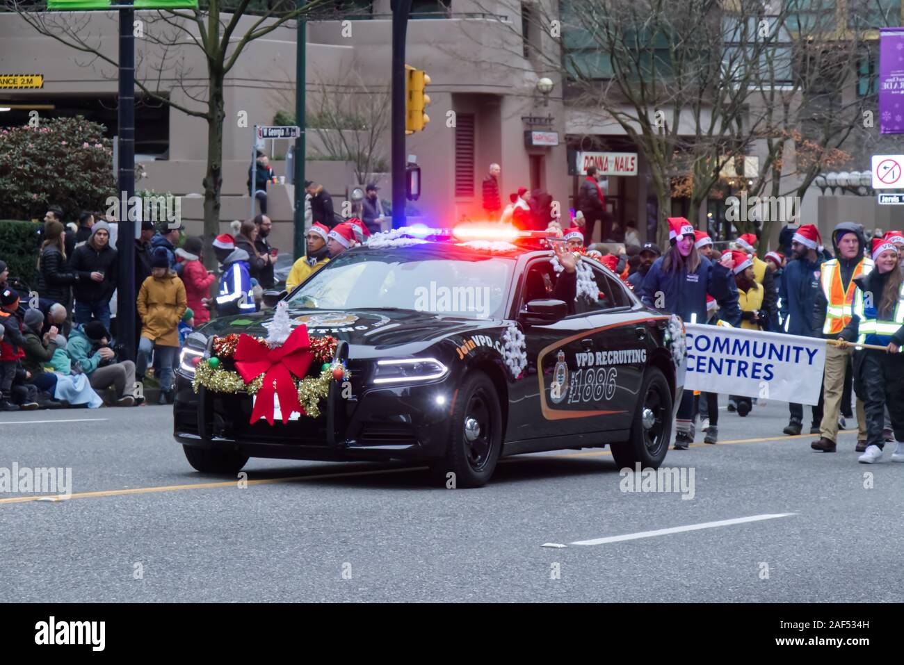 Vancouver, Canada - December 1, 2019: Santa Claus Parade (VPD ...