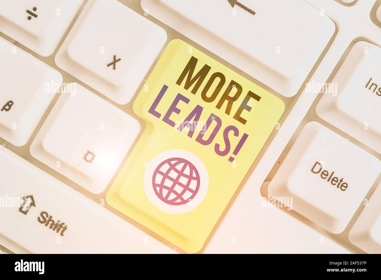 Word writing text More Leads. Business photo showcasing initiation of ...