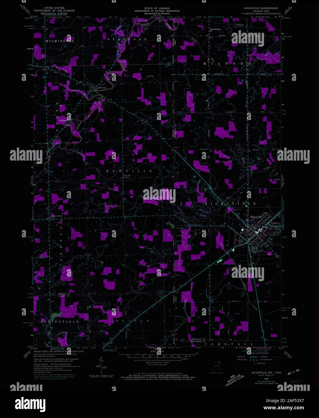 Map of hicksville hi-res stock photography and images - Alamy