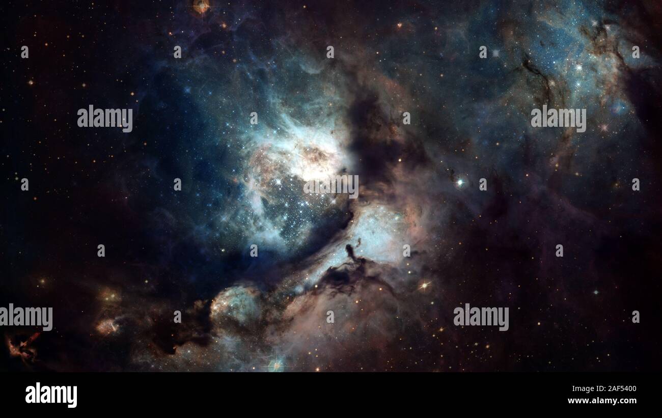 Infinite space background with nebulas and stars. This image elements ...
