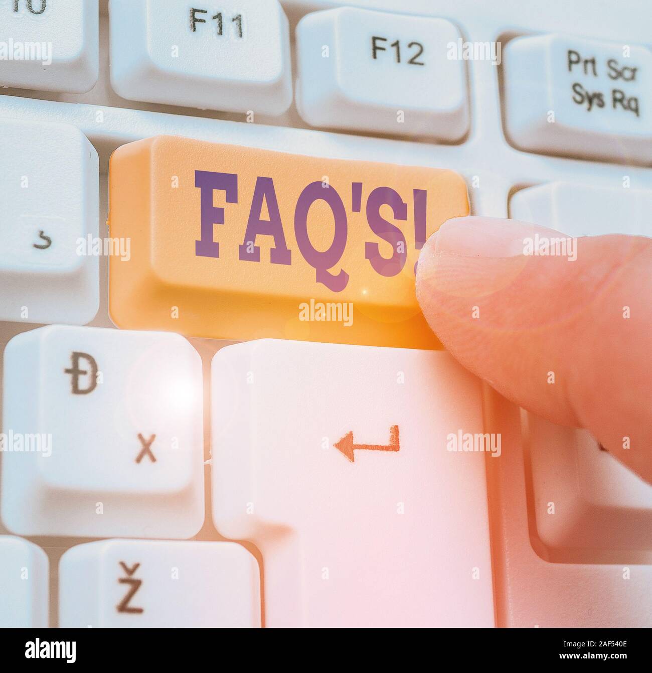 Conceptual hand writing showing Faq S. Concept meaning list of ...