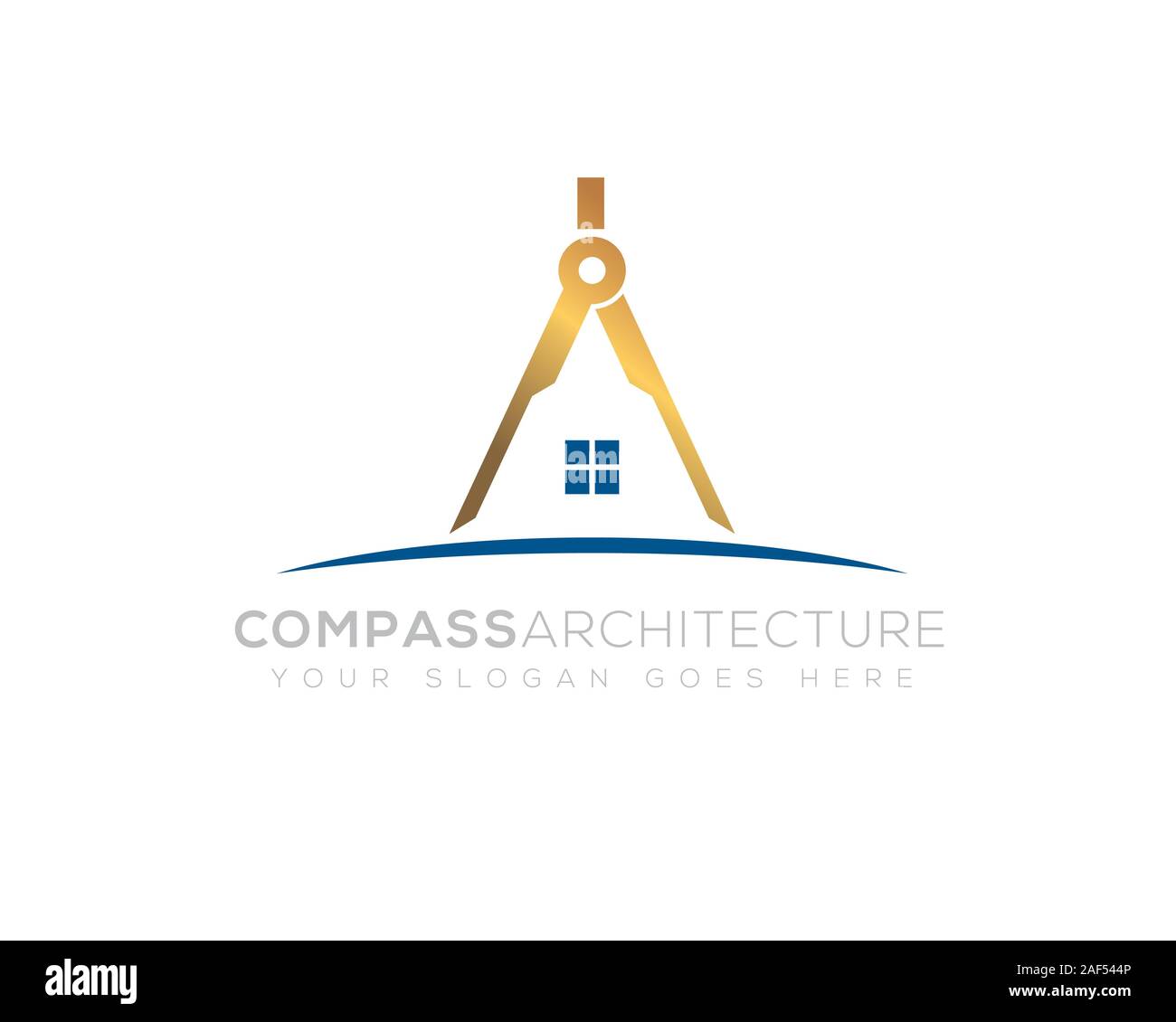 compass architecture house with windows as initial letter A Stock ...
