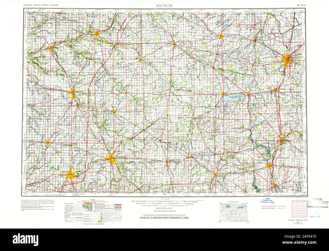 Map of muncie hi-res stock photography and images - Alamy