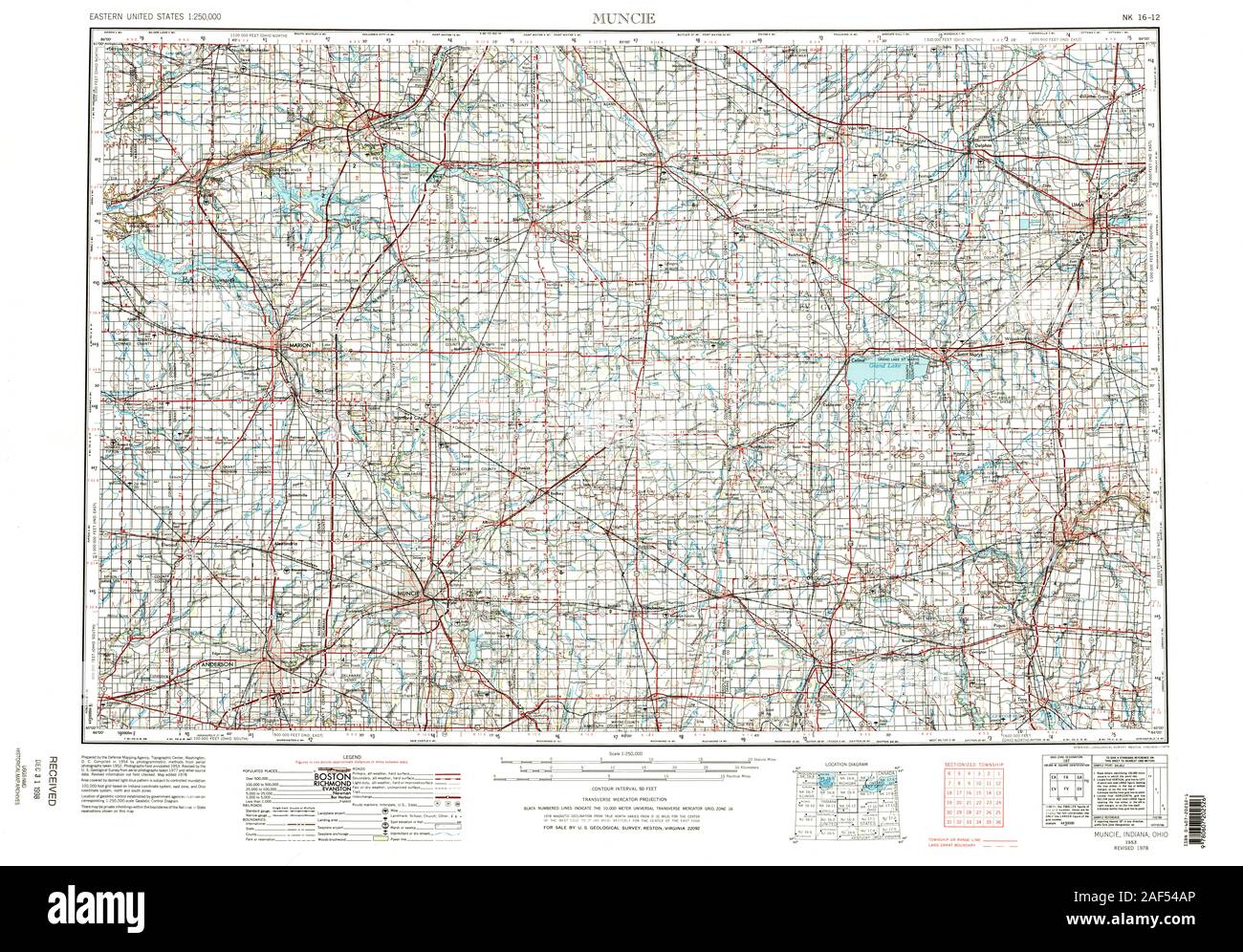 Muncie map hi-res stock photography and images - Alamy