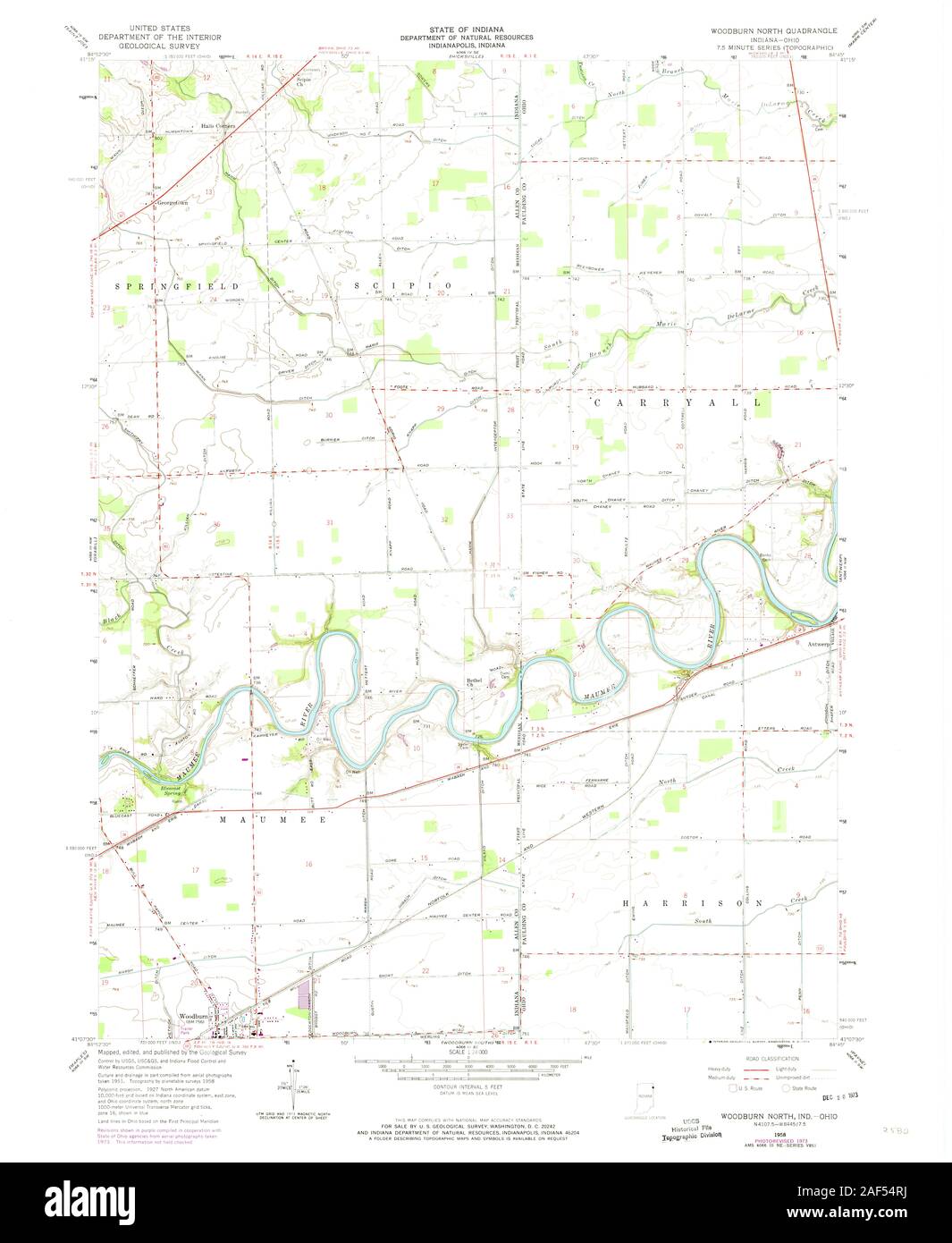 Map of woodburn Cut Out Stock Images & Pictures - Alamy