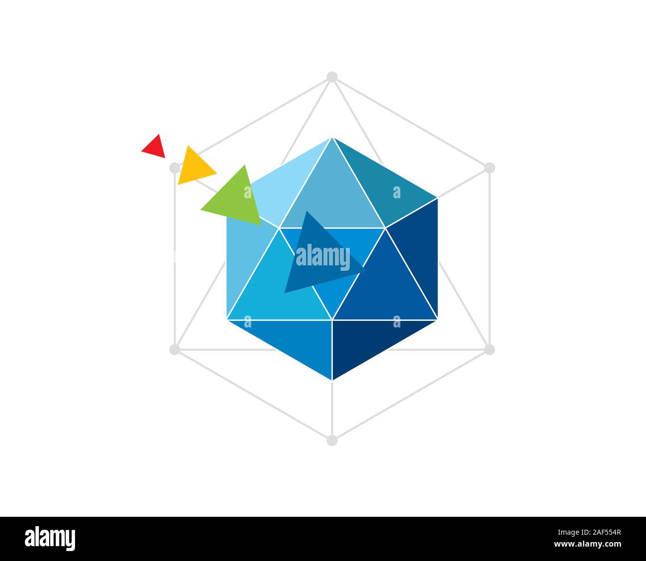 Blue hexagonal center Stock Vector Images - Alamy