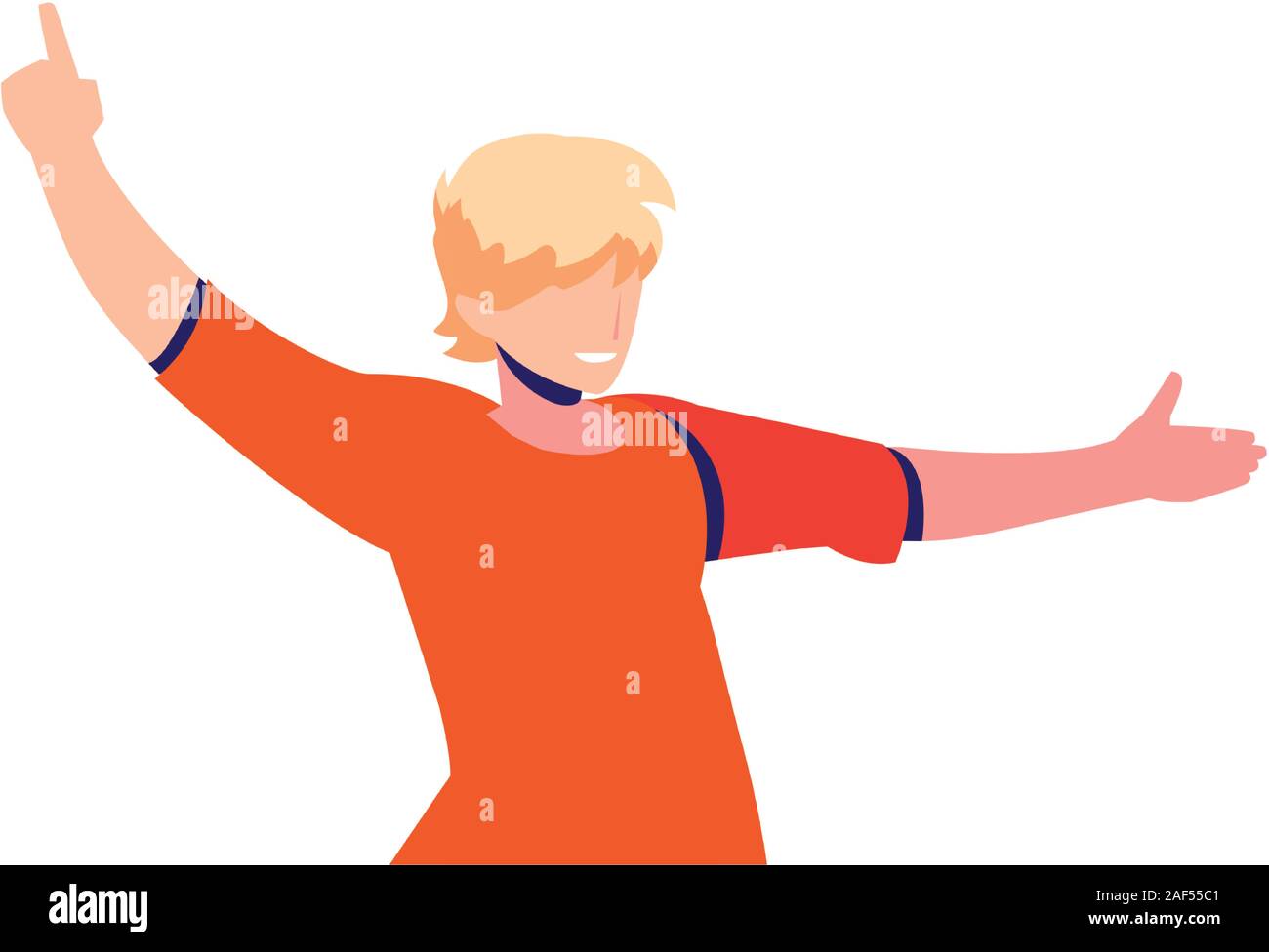 man in pose of dancing, party, on white background vector illustration ...
