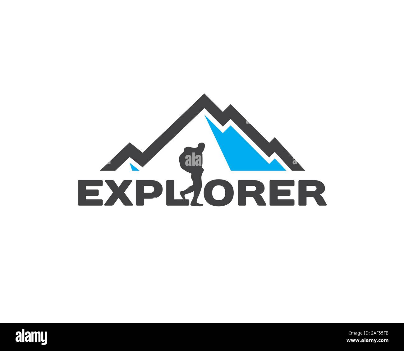 Hiking adventure outdoor explorer Stock Vector Images - Alamy