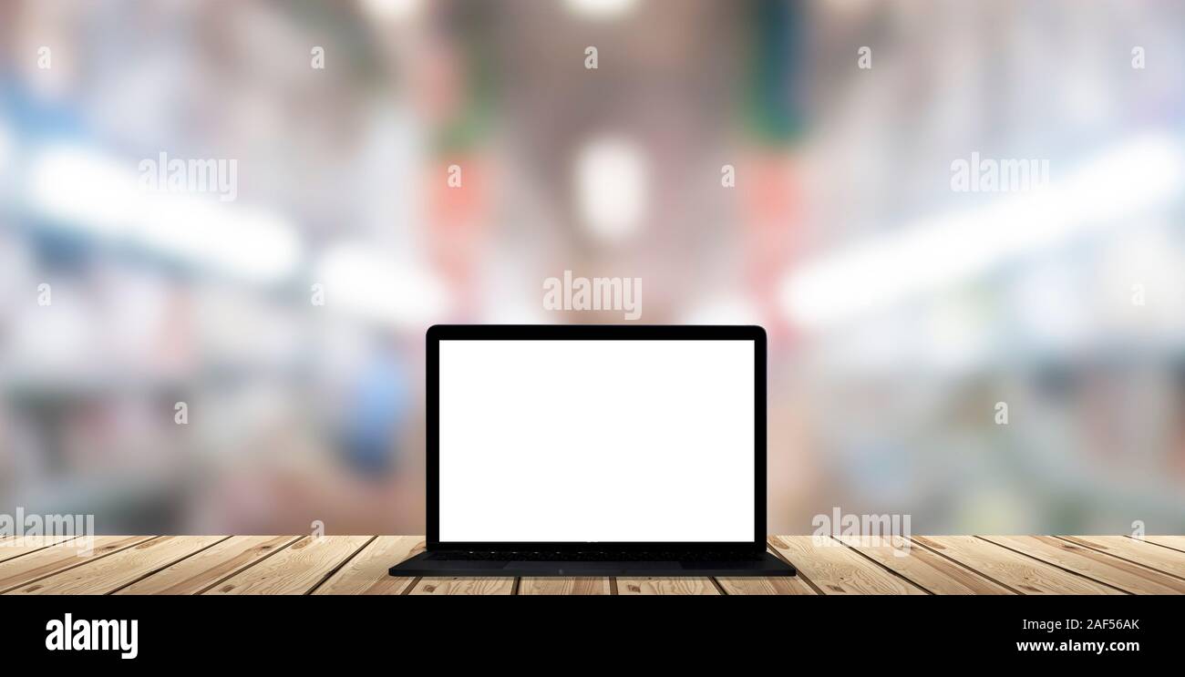 Computer on wooden floor with white wood floor and hardwood for interi ...