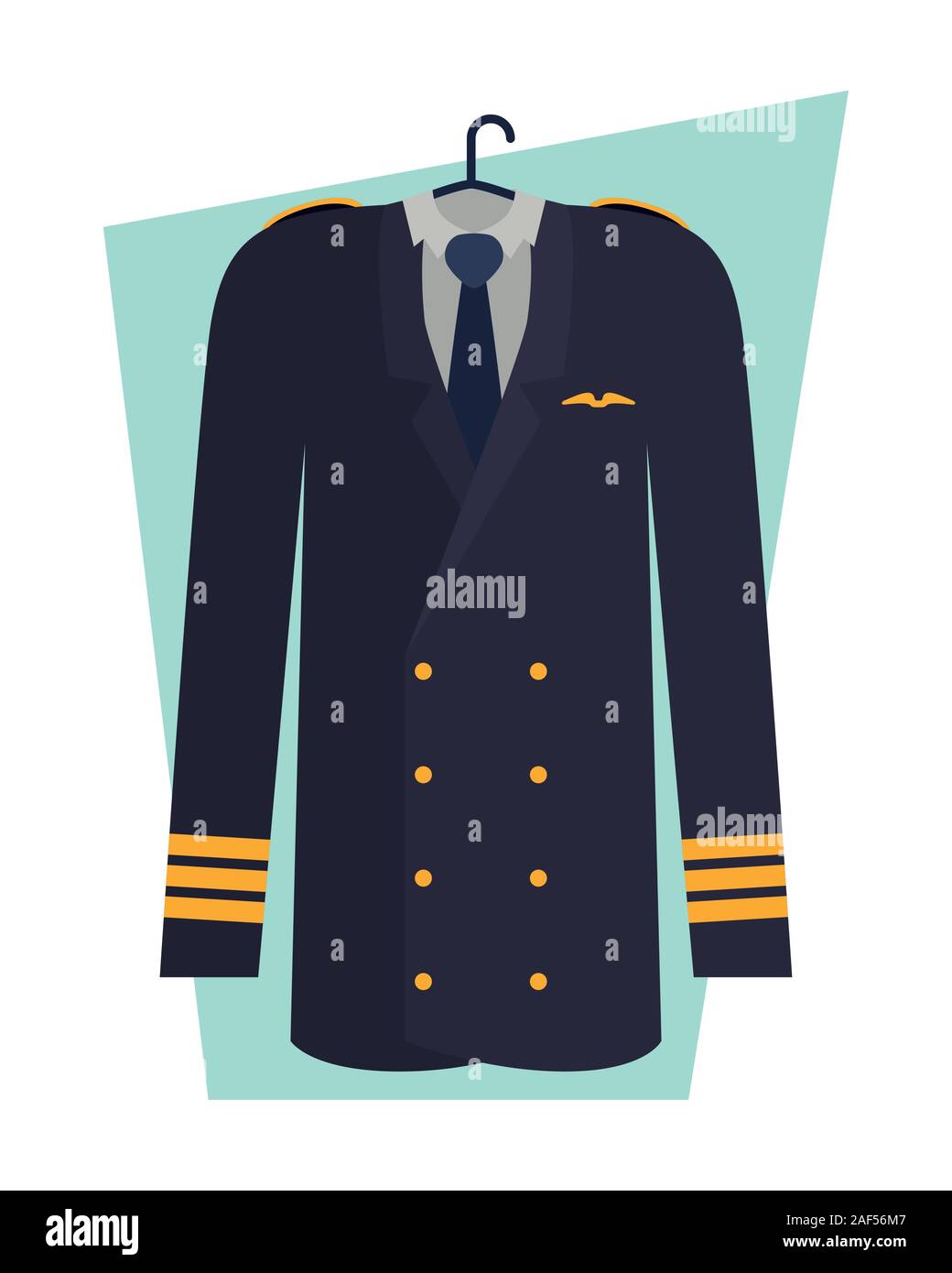 Isolated pilot uniform vector design Stock Vector Image & Art - Alamy
