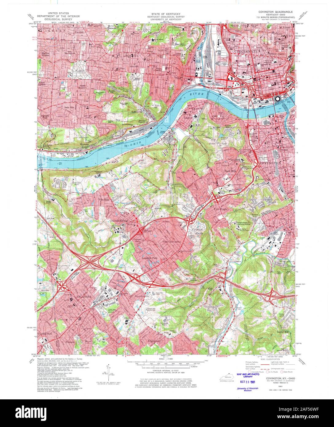 Map of covington ohio Cut Out Stock Images & Pictures - Alamy