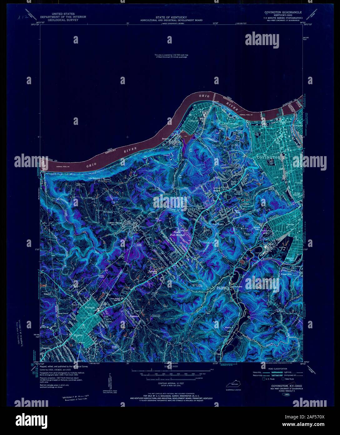 Covington Ohio Map High Resolution Stock Photography and Images - Alamy