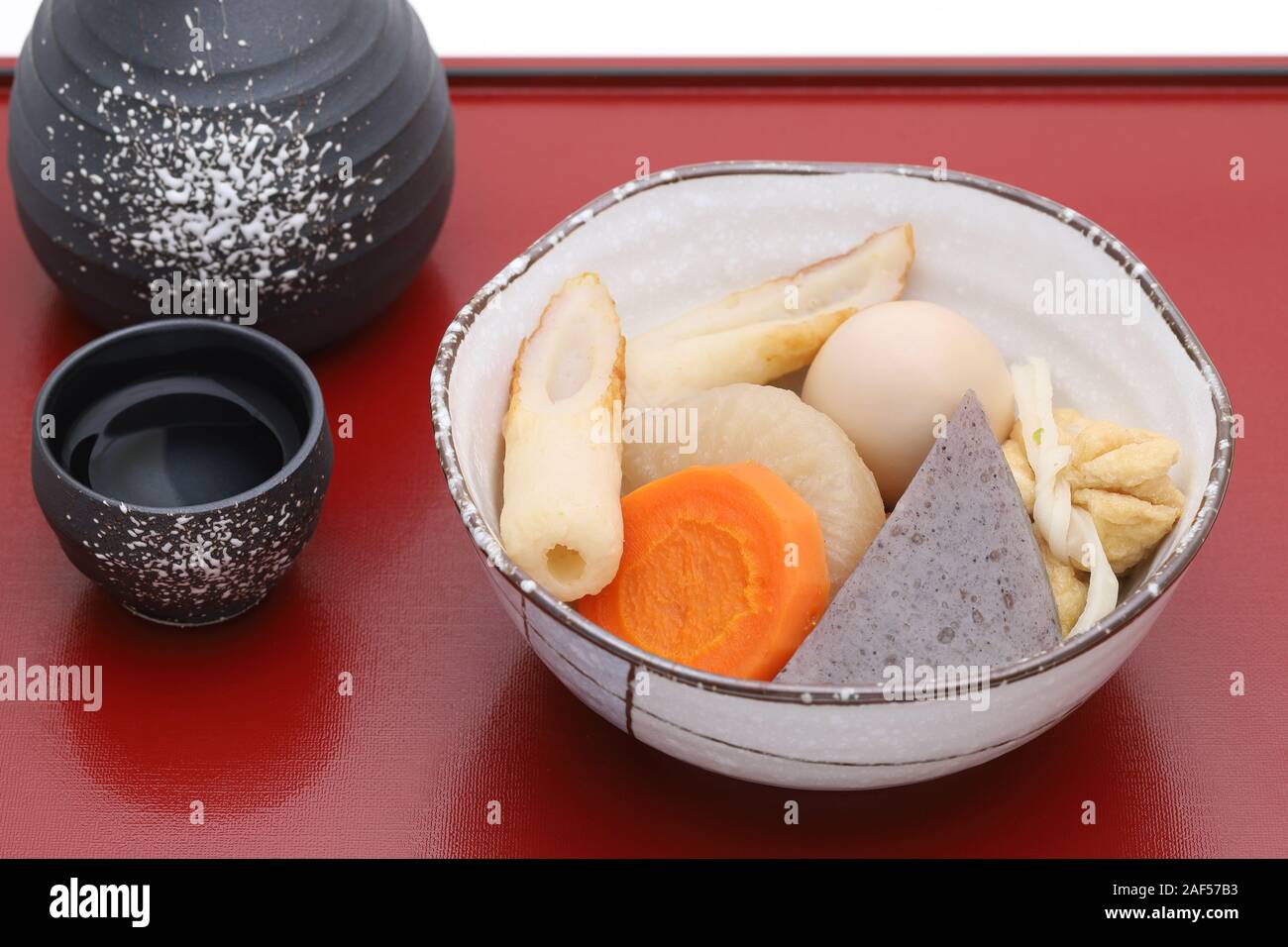 Japanese food, Oden in a bowl on white background Stock Photo - Alamy