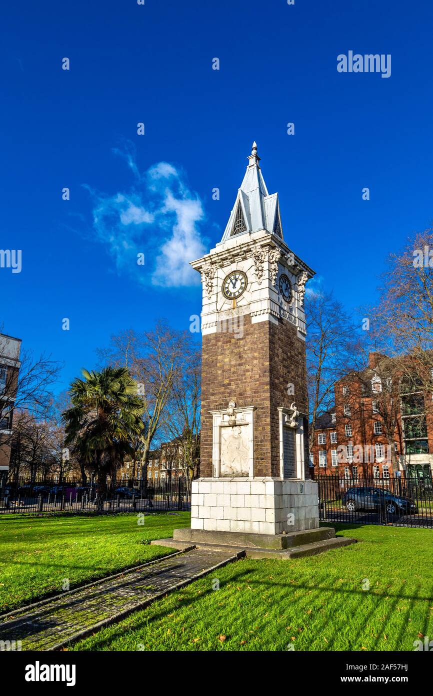 Stanley Atkinson Memorial Clock Tower near Stepney Green Park, London ...