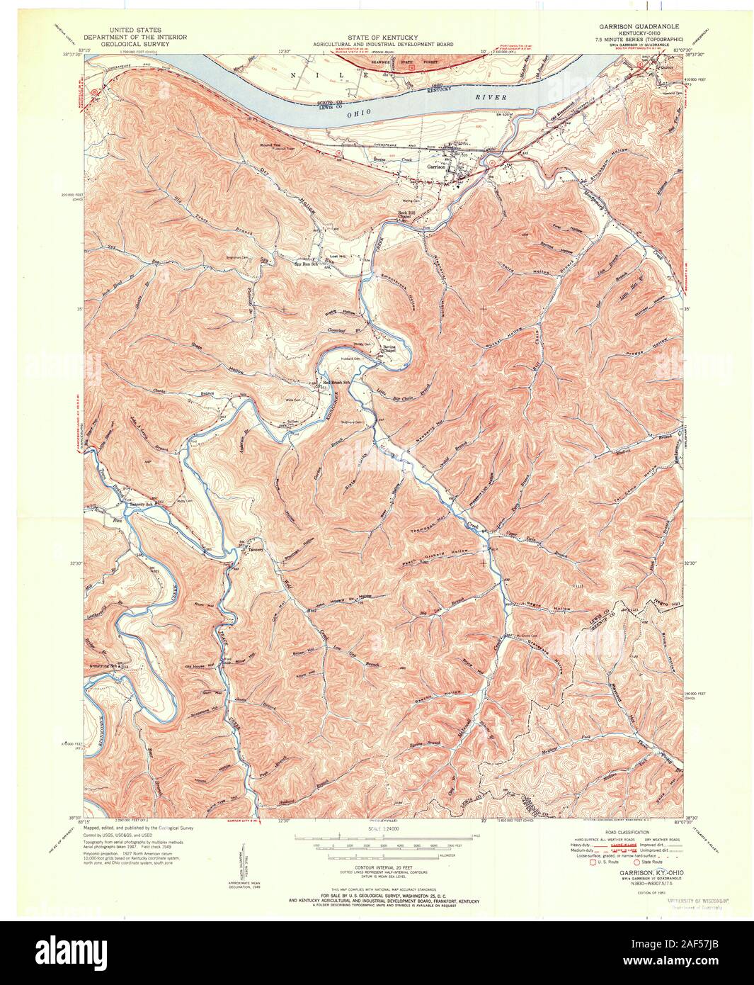 Map of garrison Cut Out Stock Images & Pictures - Alamy
