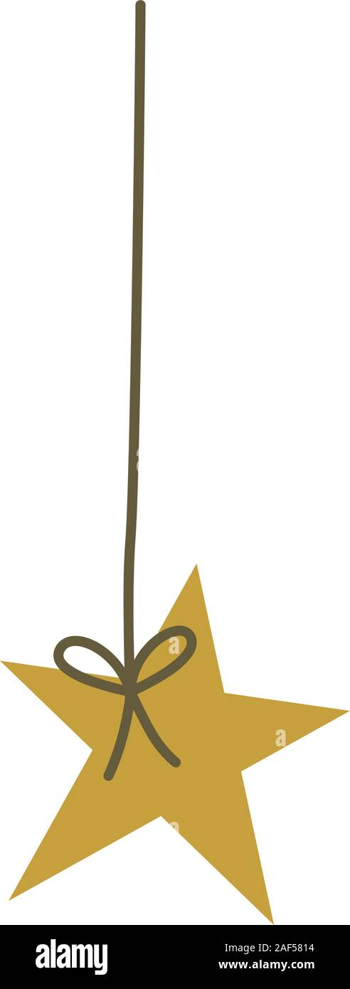 Isolated star hanging vector design Stock Vector Image & Art - Alamy