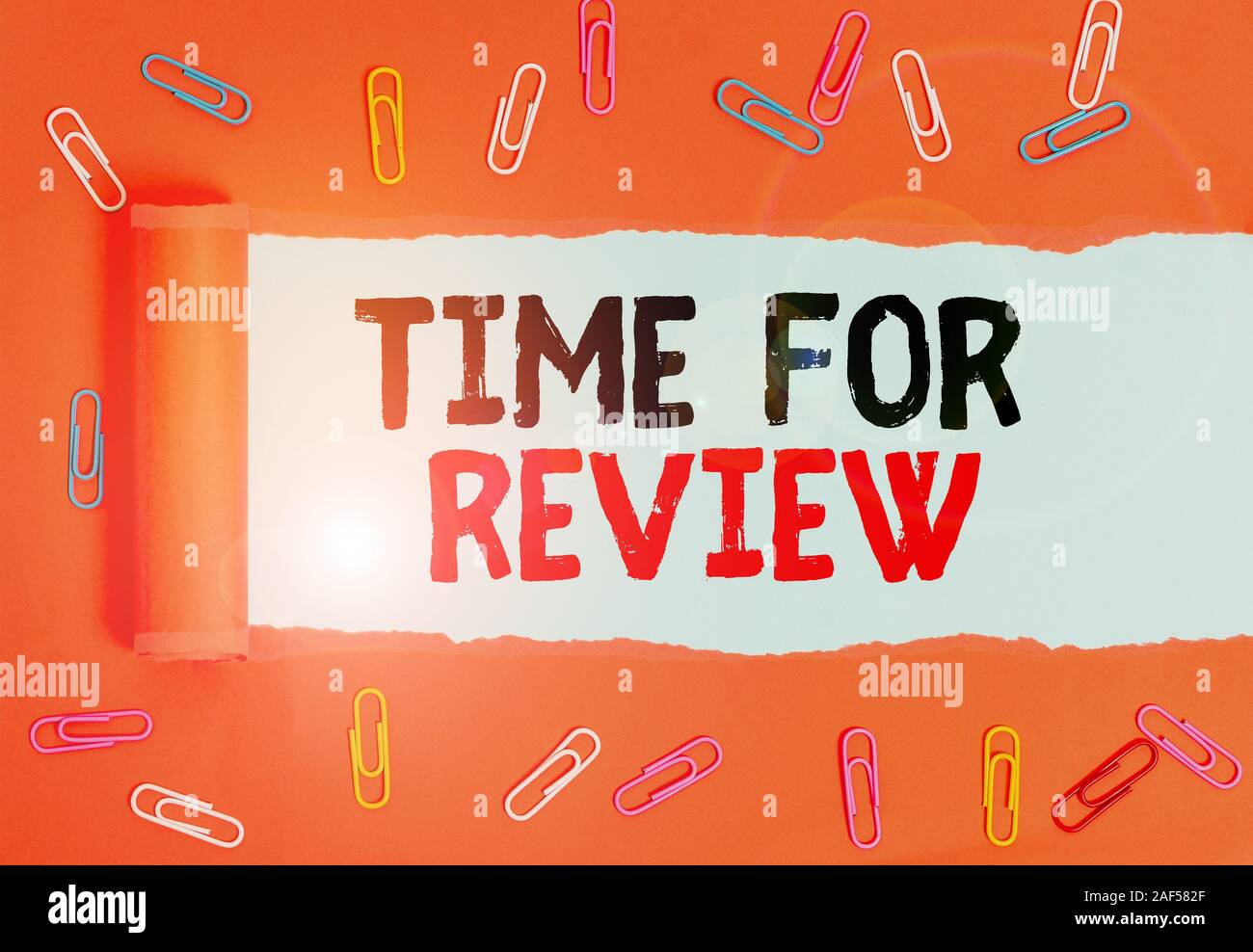 Writing note showing Time For Review. Business concept for review of a ...