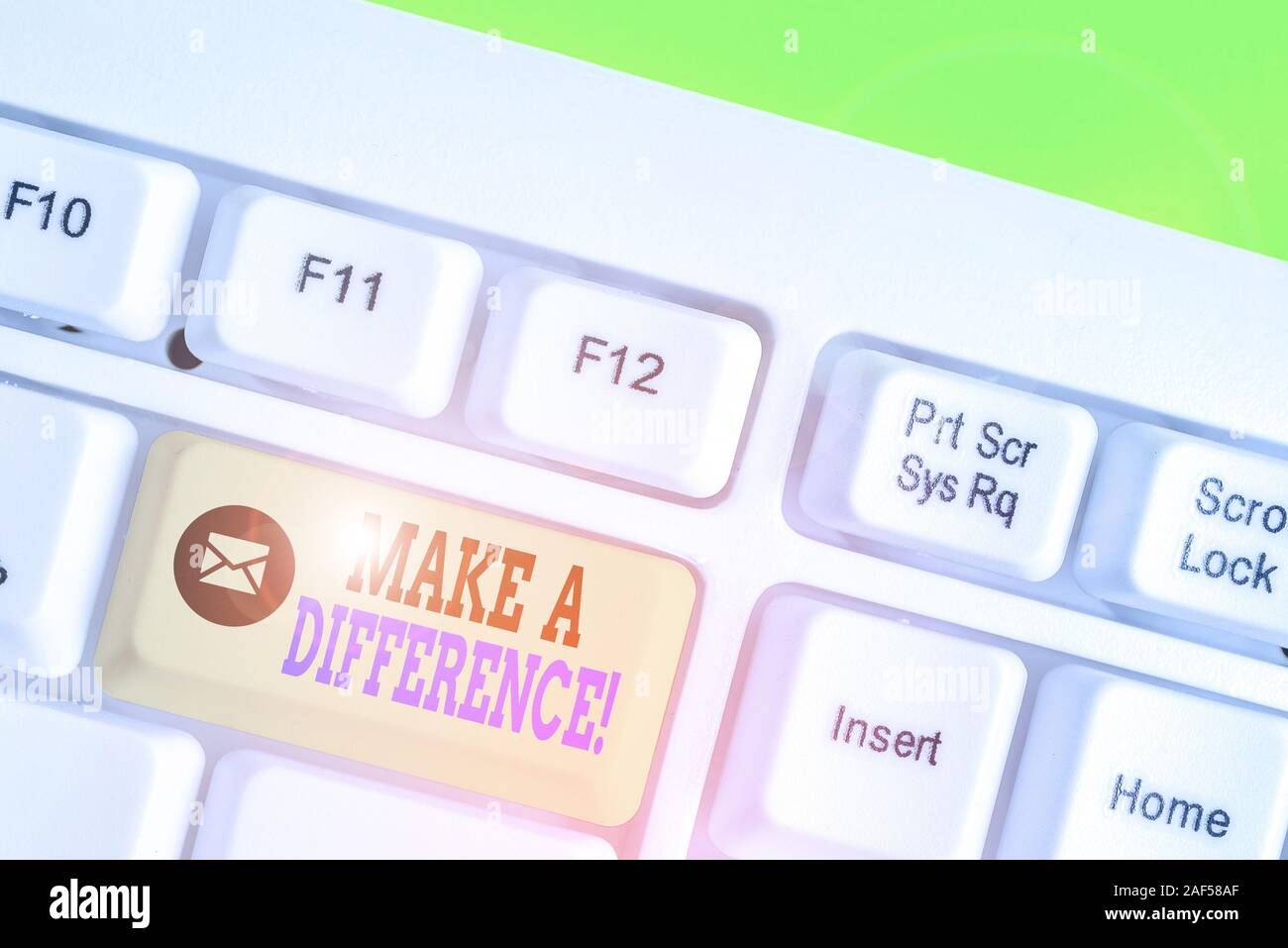 Text sign showing Make A Difference. Business photo text have ...
