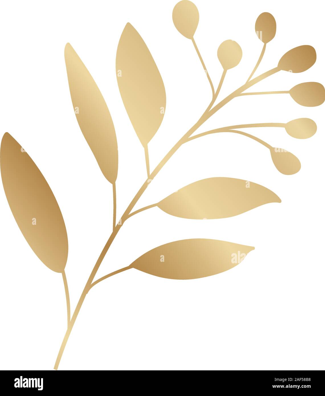Isolated gold leaf plant vector design Stock Vector Image & Art - Alamy