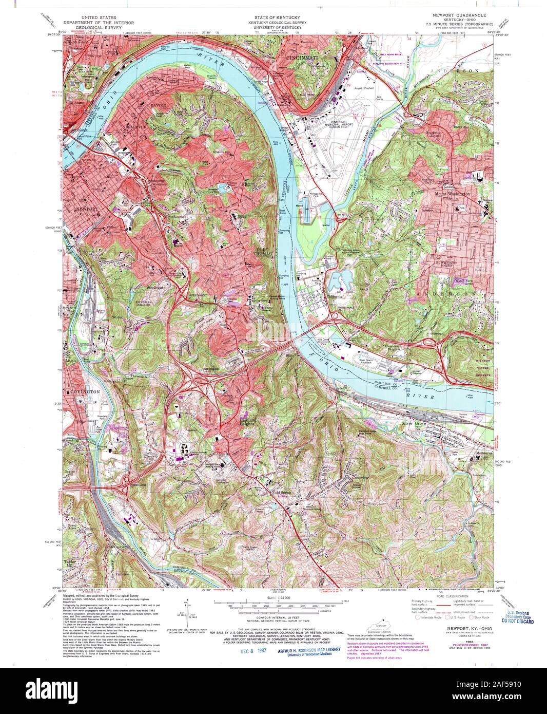 Map of newport ohio hi-res stock photography and images - Alamy